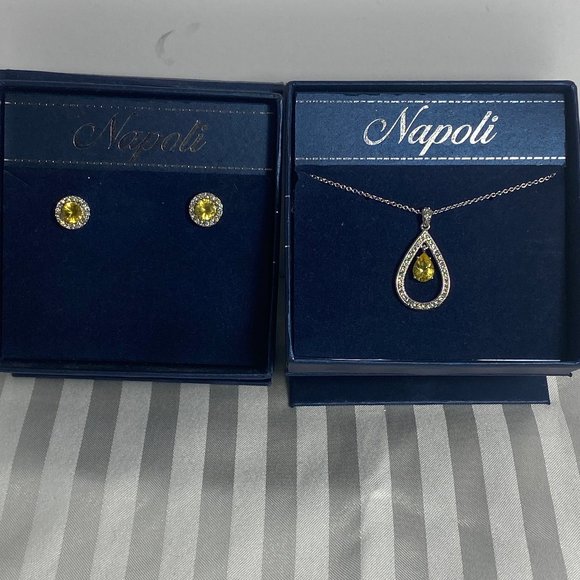 Napoli | Jewelry | New Napoli Necklace Earring Set In Box | Poshmark